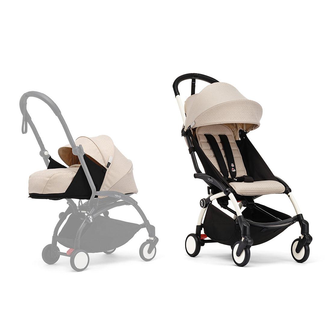 Stokke YOYO3 Stroller - Newborn to toddler with white frame (incl Newb ...